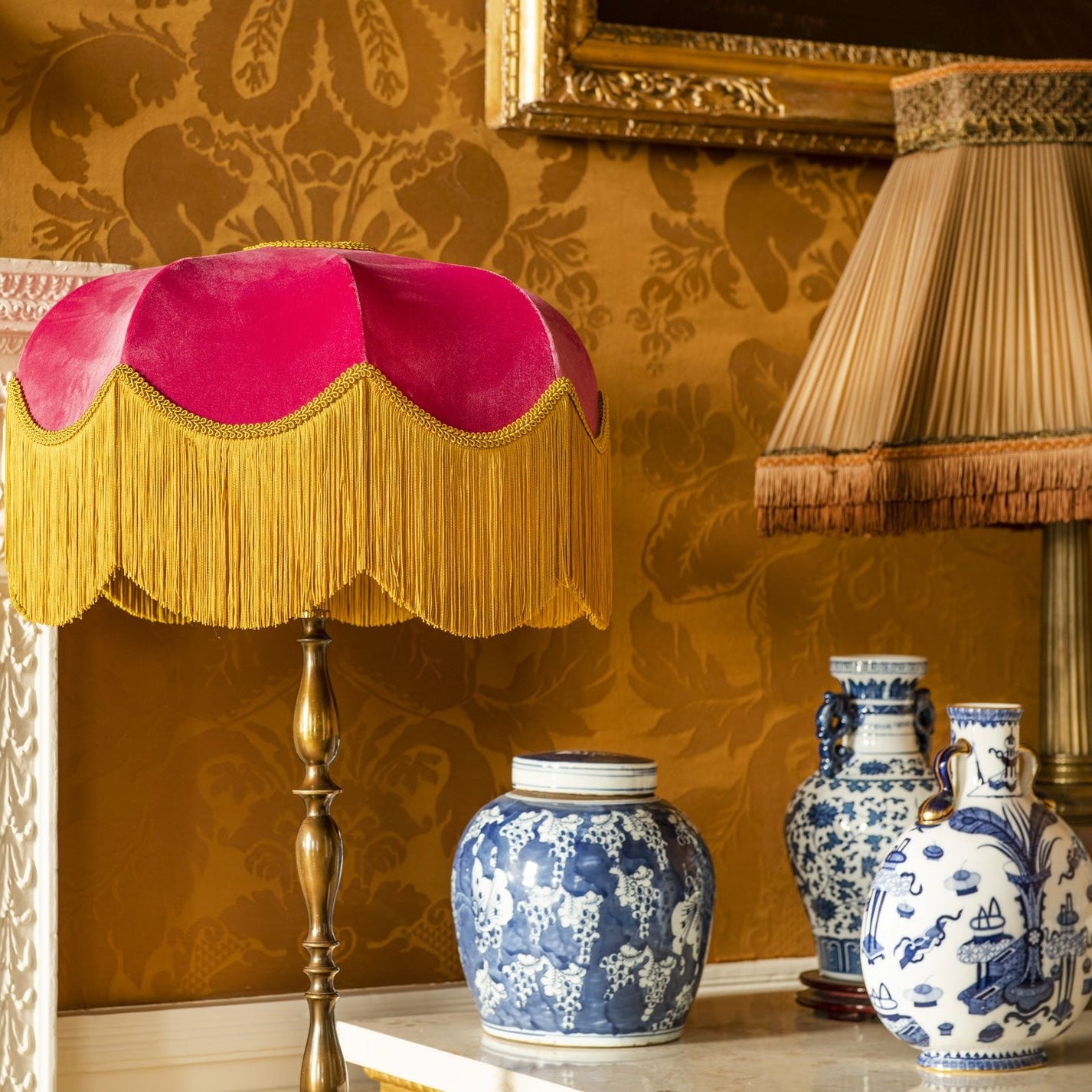 The Raspberry Fringed Lampshade – Tinker & Tallulah