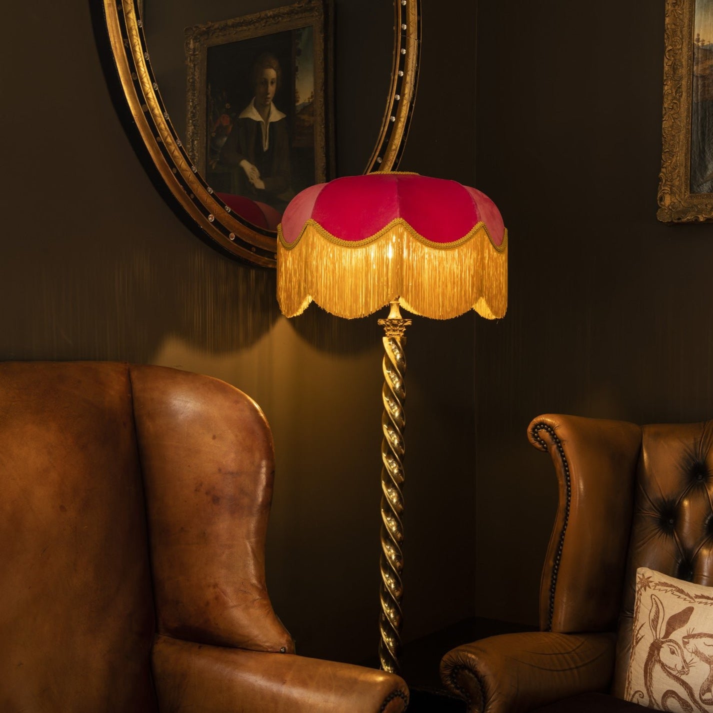 The Raspberry Fringed Lampshade – Tinker & Tallulah